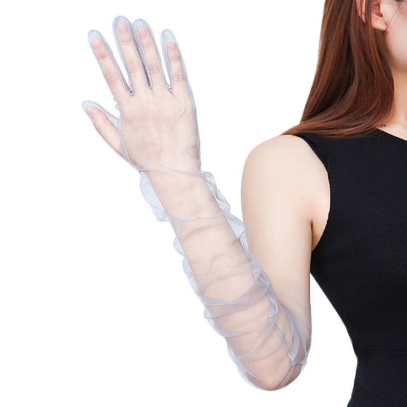 Sheer tulle long gloves dinner and dance corporate dinners gala dinner ...