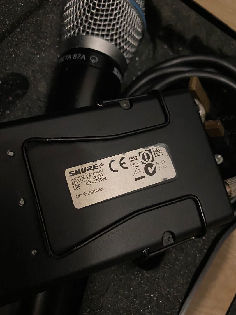 Shure UR1 bodypack transmitter +Ur2 beta87A, 音響器材, 咪高風/麥克風 - Carousell