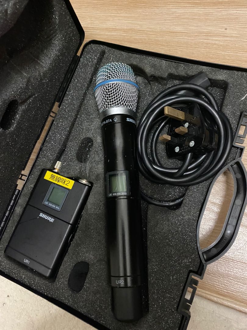 Shure UR1 bodypack transmitter +Ur2 beta87A, 音響器材, 咪高風/麥克風 - Carousell