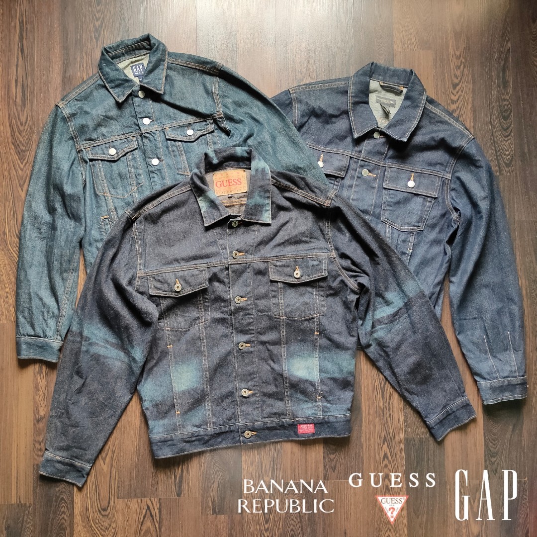 SIGNATURE DENIM JACKET COLLECTION | Guess Gap, Men's Fashion, Coats ...