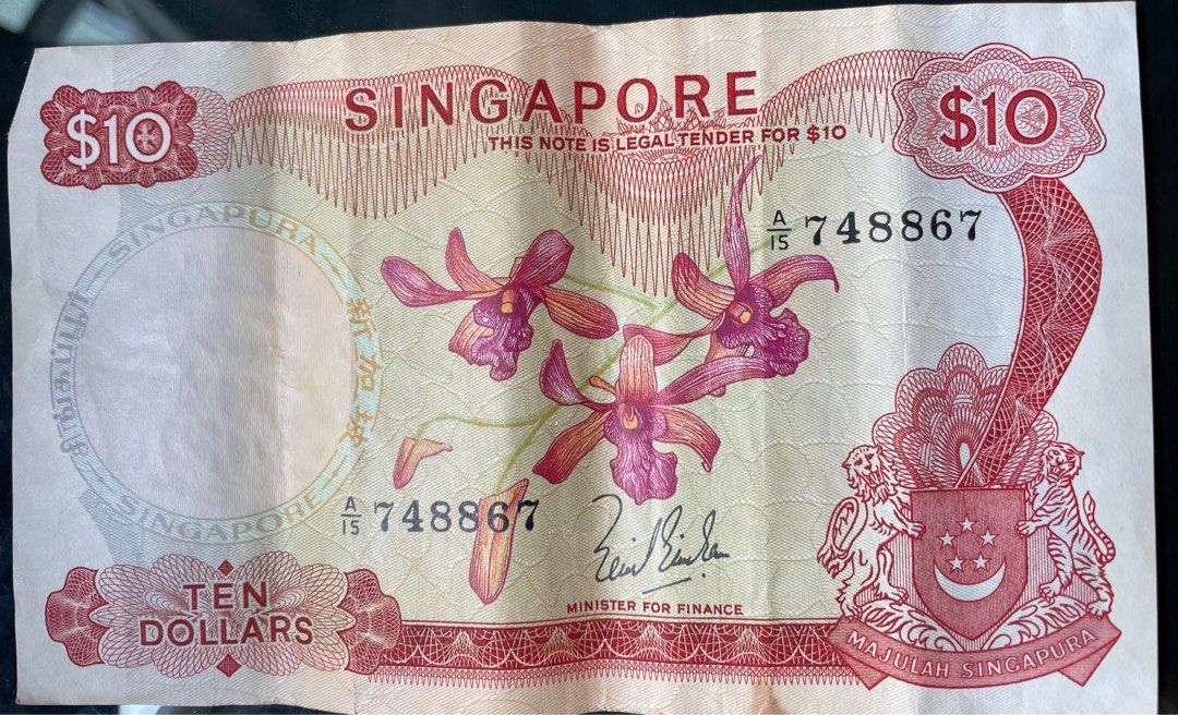 Singapore Old notes_ orchid series $10 notes, Hobbies & Toys ...