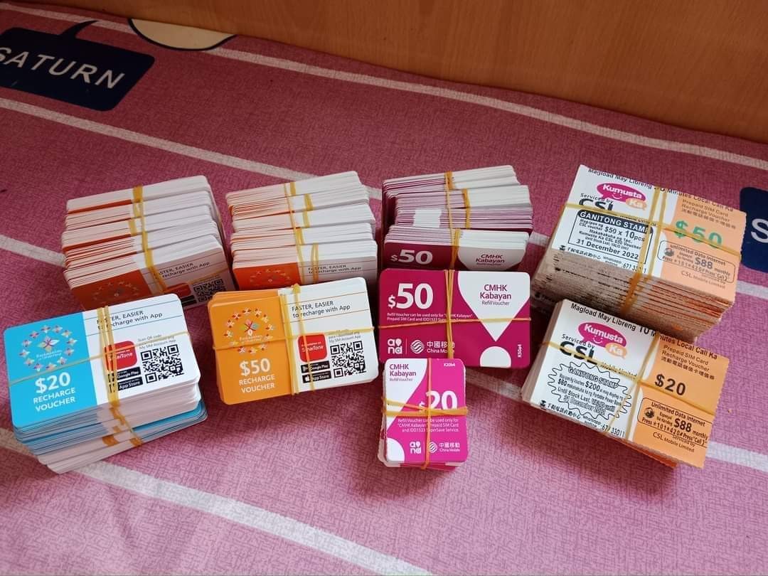 Smart tone, cmhk kabayan, csl (recharge voucher), 門票＆禮券, 兌換券 - Carousell