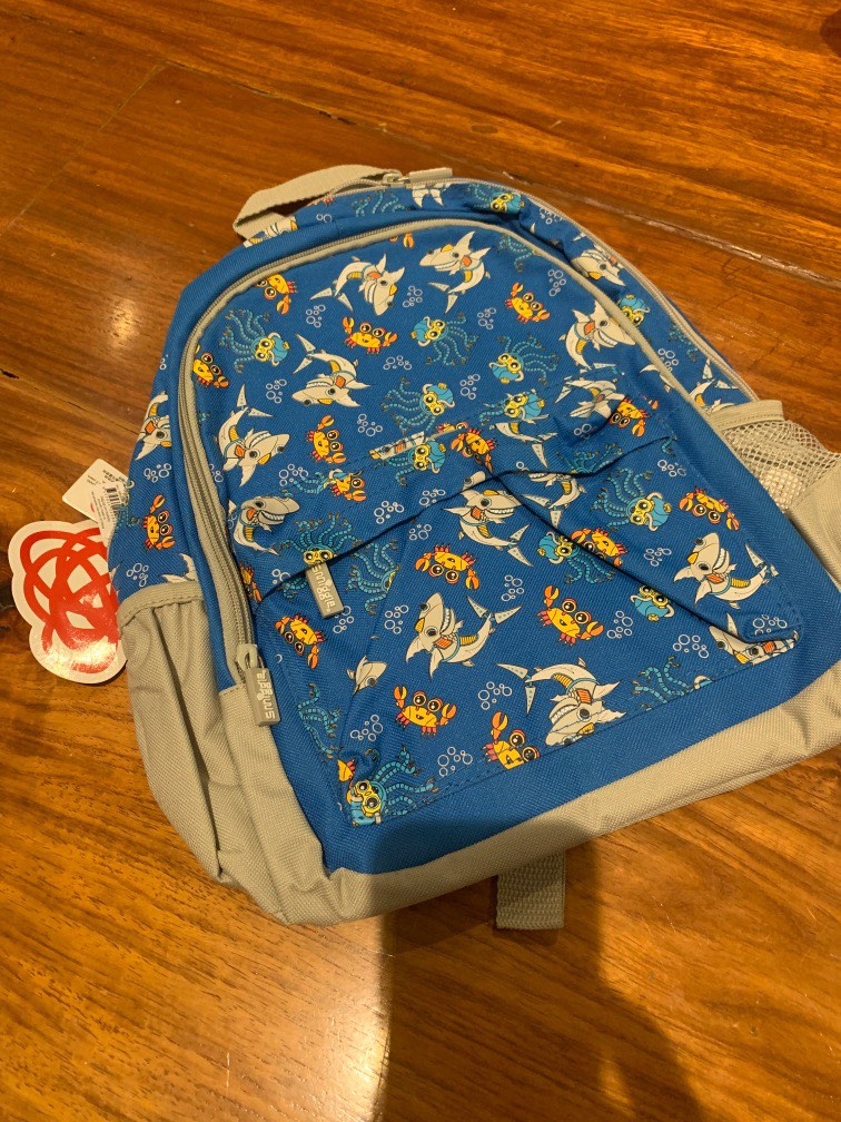 Smiggle Backpack (blue sharks), Men's Fashion, Bags, Backpacks on Carousell