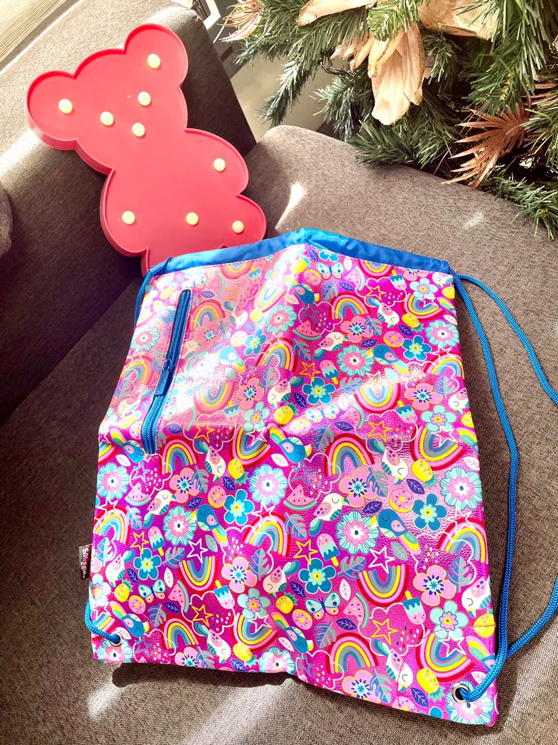 Smiggle drawstring bag in 3 beautiful designs, imported fr. singapore ...