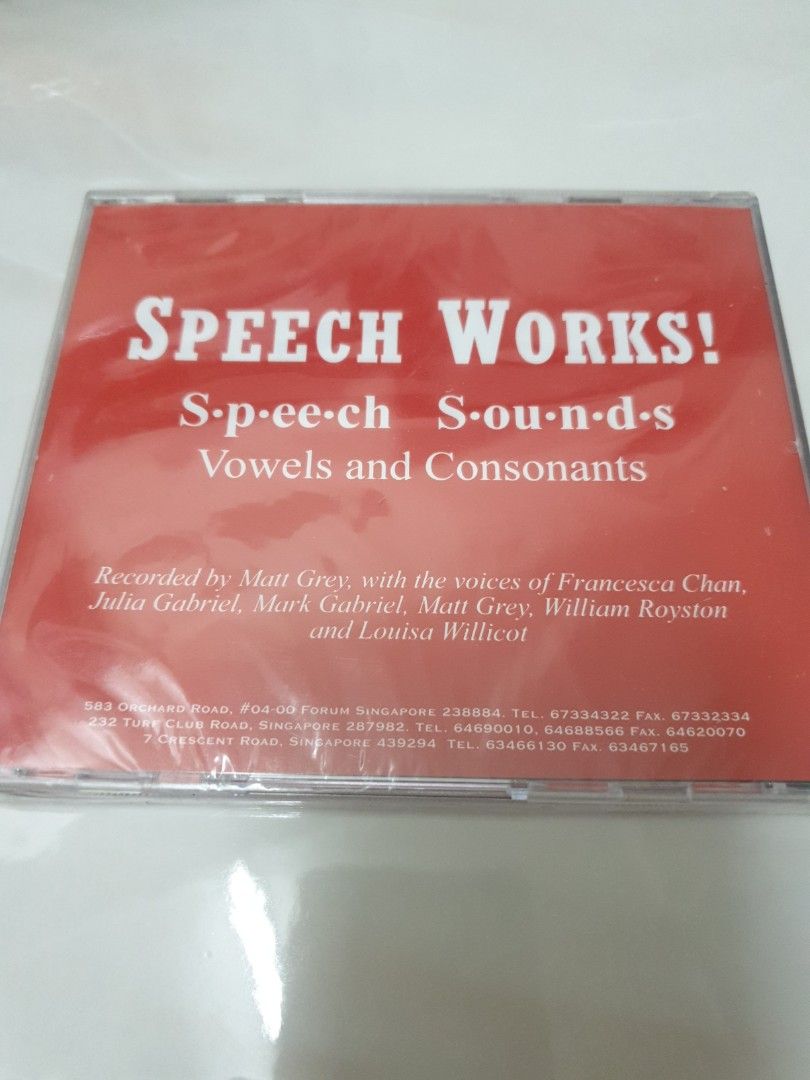Speech Works Vowels and Consonants, Hobbies & Toys, Music & Media, CDs ...