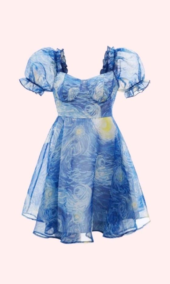 Starry Night Dress, Women's Fashion, Dresses & Sets, Dresses on Carousell