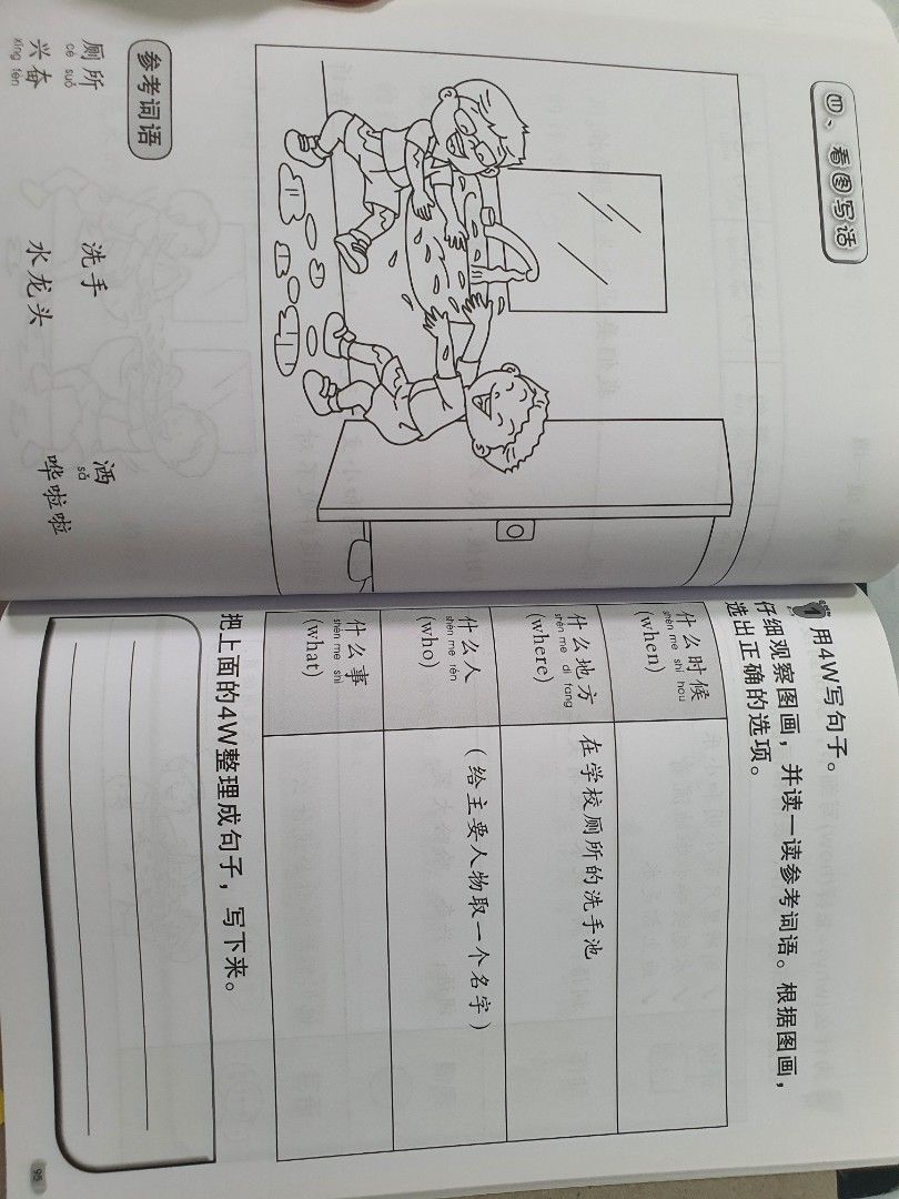 Step by Step Chinese Picture Composition for Primary 2 看图作文, Hobbies ...