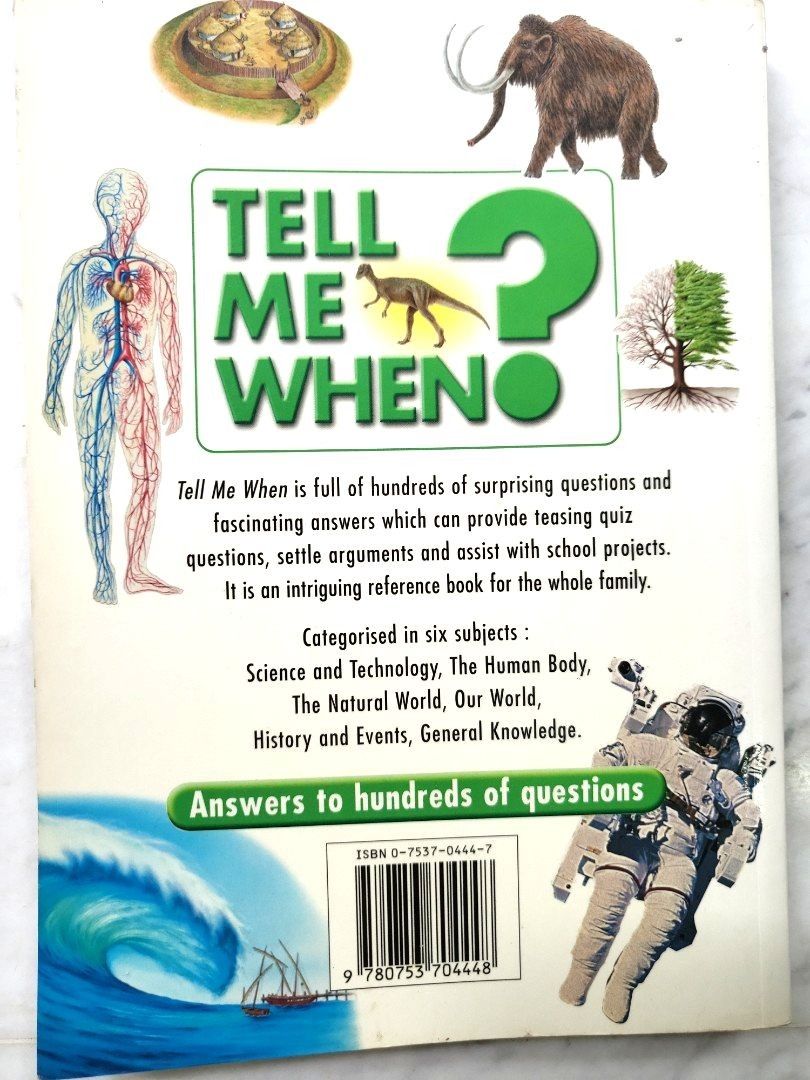 Tell Me Why Science Books, Hobbies & Toys, Books & Magazines, Fiction ...