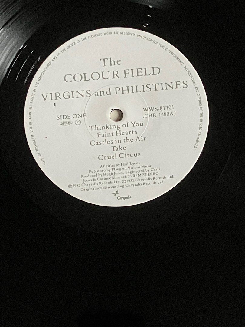 THE COLOUR FIELD Virgins and Philistines Vinyl LP, Hobbies & Toys ...
