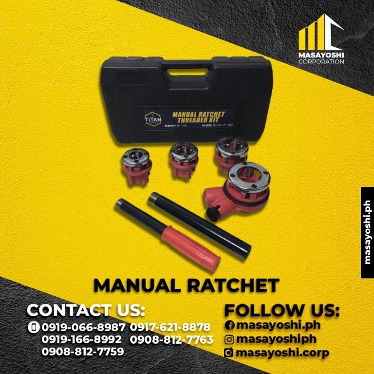 Titan Supertools 1/2" to 1-1/4" Manual Ratchet Pipe Threader Die Stocks ...