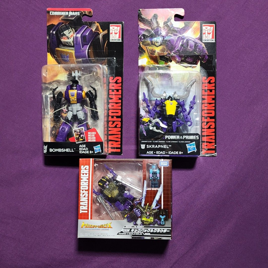 Transformers Insecticons Bombshell, Skrapnel, Kickback + Double-Dealer ...