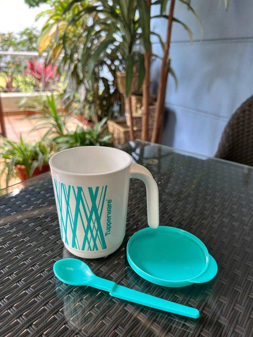 Tupperware Coffee Mug with Spoon, Furniture & Home Living, Kitchenware ...