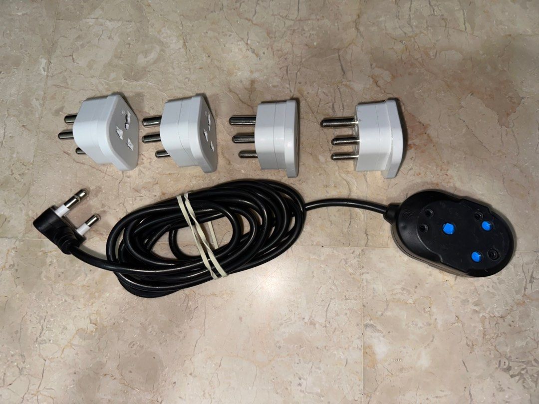 Type N South African power, electrical sockets and extension cord, TV ...