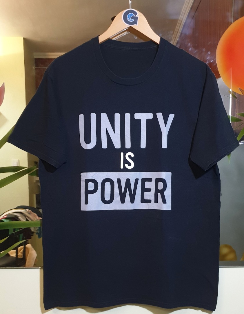 Unity is Power Graphic Black Shirt, Men's Fashion, Tops & Sets, Tshirts ...