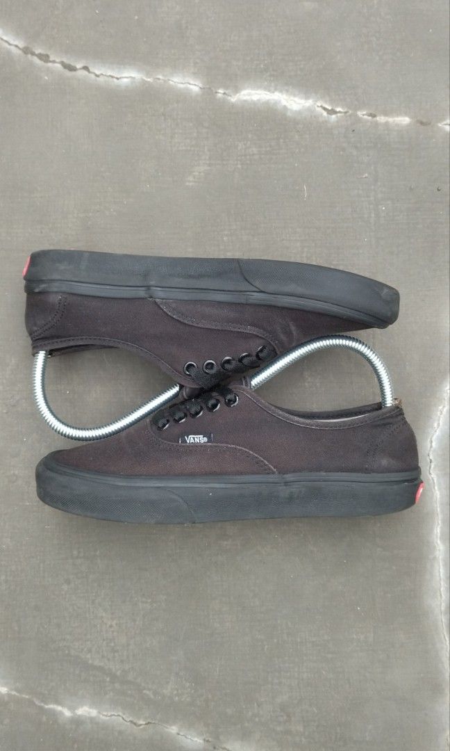 VANS AUTHENTIC TRIPLE BLACK (ORIGINAL), Women's Fashion, Footwear ...