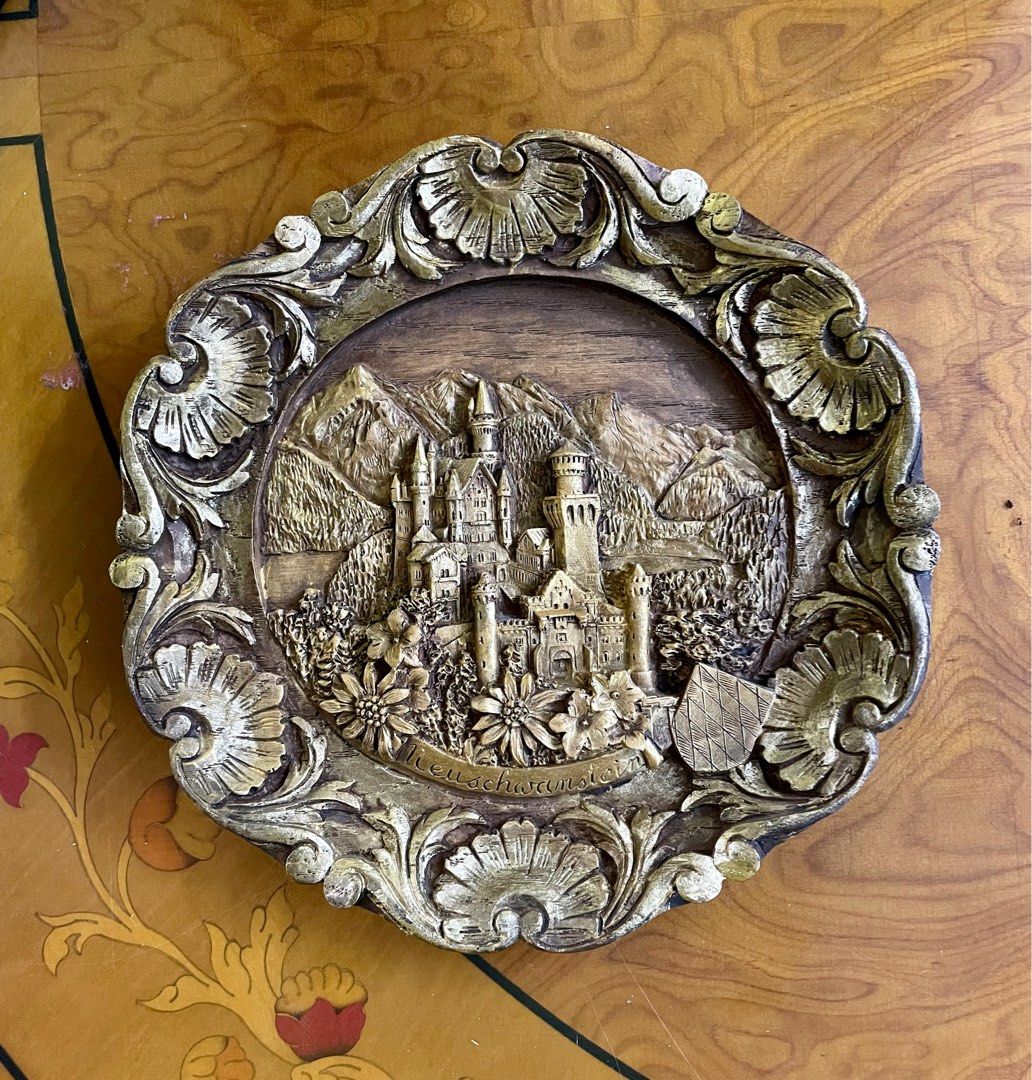 | CLEARANCE | VINTAGE NEUSCHWANSTEIN CASTLE, GERMANY 3D CARVED WOOD ...
