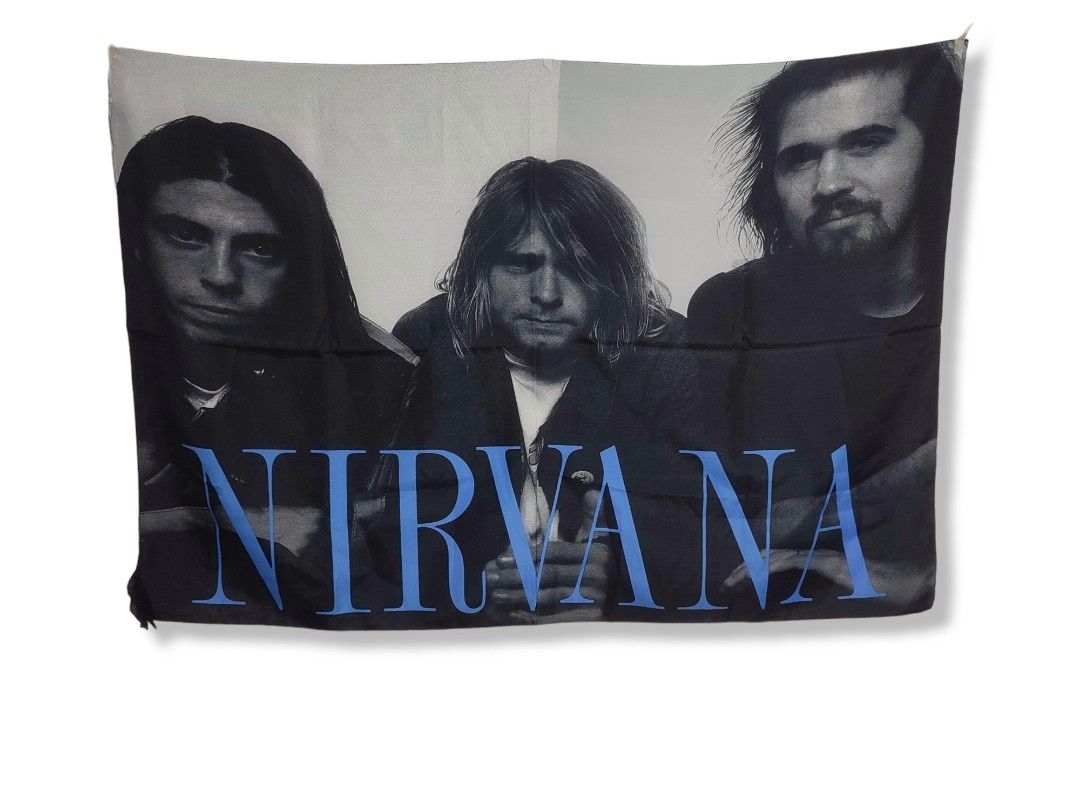 Vintage Nirvana Flag Banner, Hobbies & Toys, Memorabilia & Collectibles ...