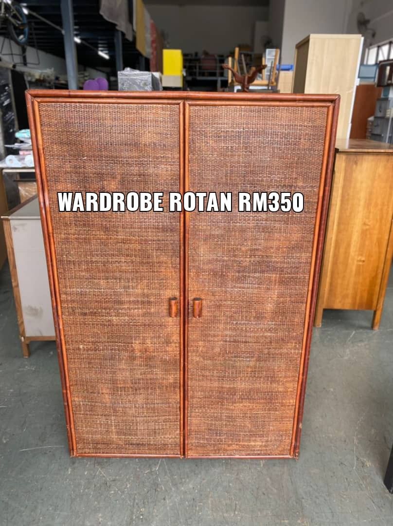 Wardrobe rotan, Furniture & Home Living, Furniture, Shelves, Cabinets ...