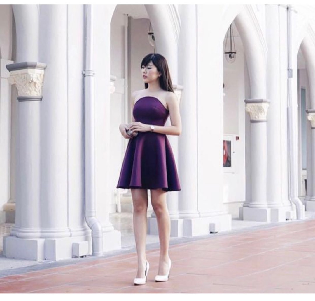 Wardrobe Theory Purple Mesh Dress, Women's Fashion, Dresses & Sets ...