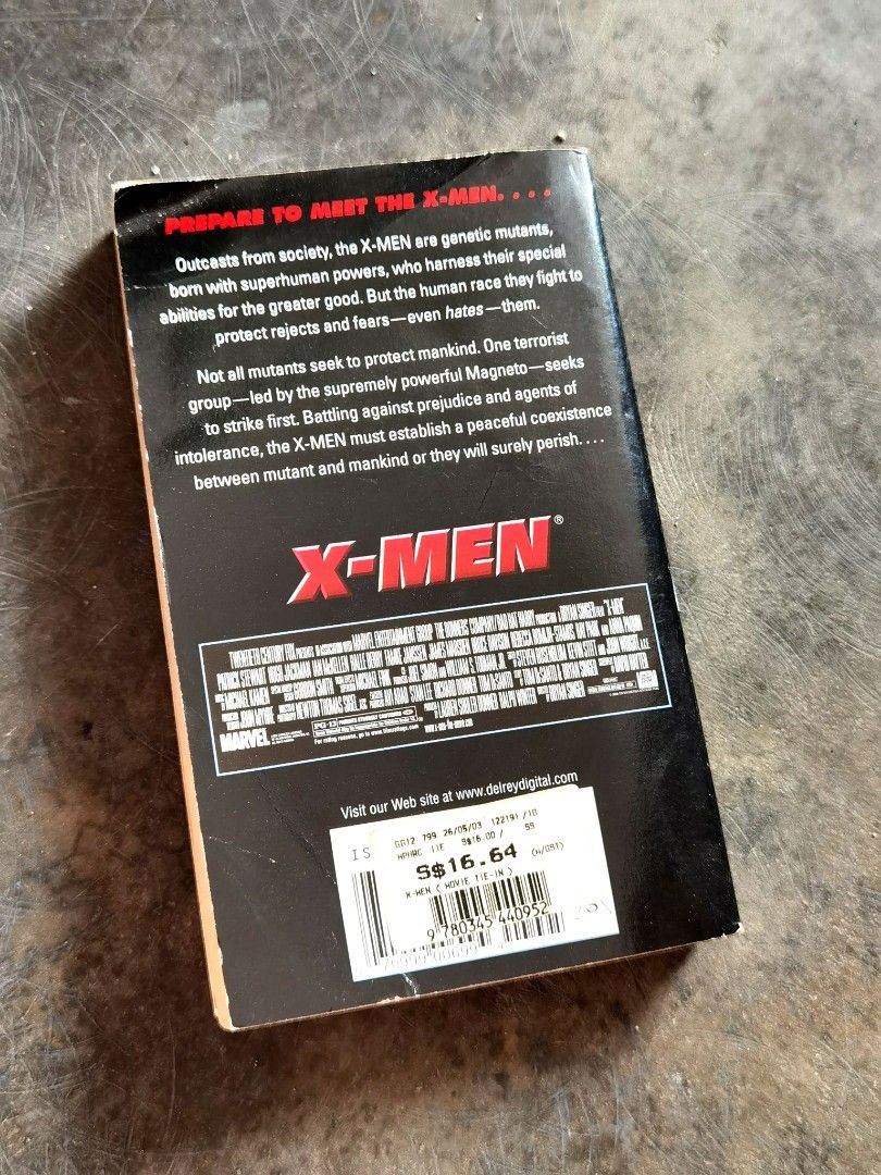 X-MEN Story Book Novel Movie Blockbuster By Twentieth Century Fox First ...
