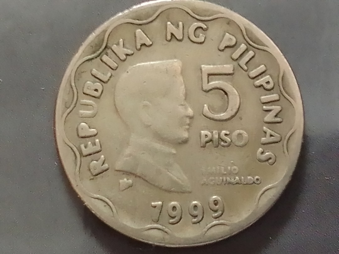 1999 5 Piso BSP error coin, Hobbies & Toys, Memorabilia & Collectibles ...