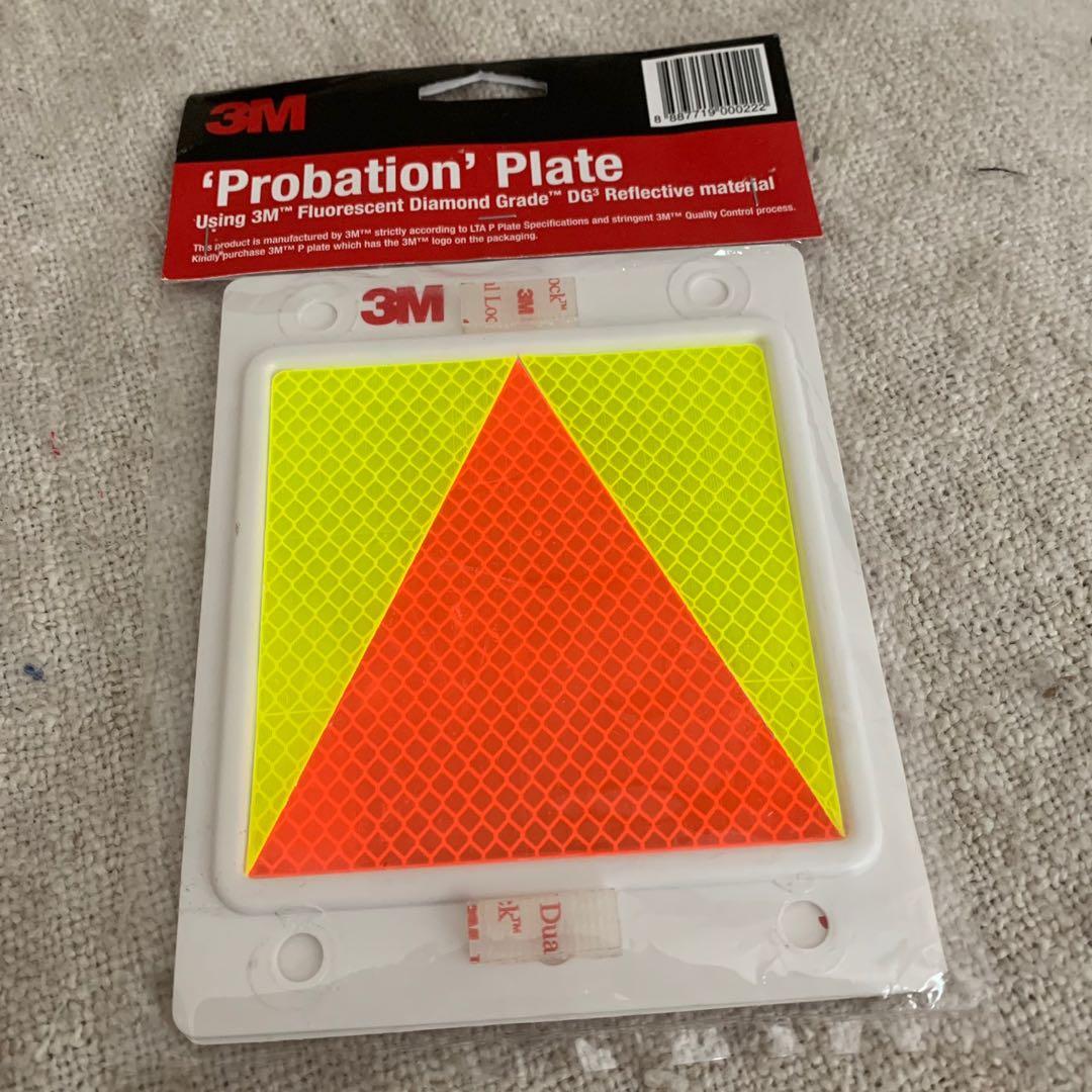 3M Probation Plate, Car Accessories, Accessories on Carousell