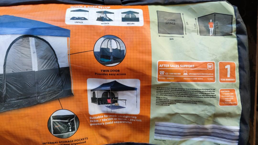Adventuridge Gazebo Tent, Sports Equipment, Hiking & Camping on Carousell