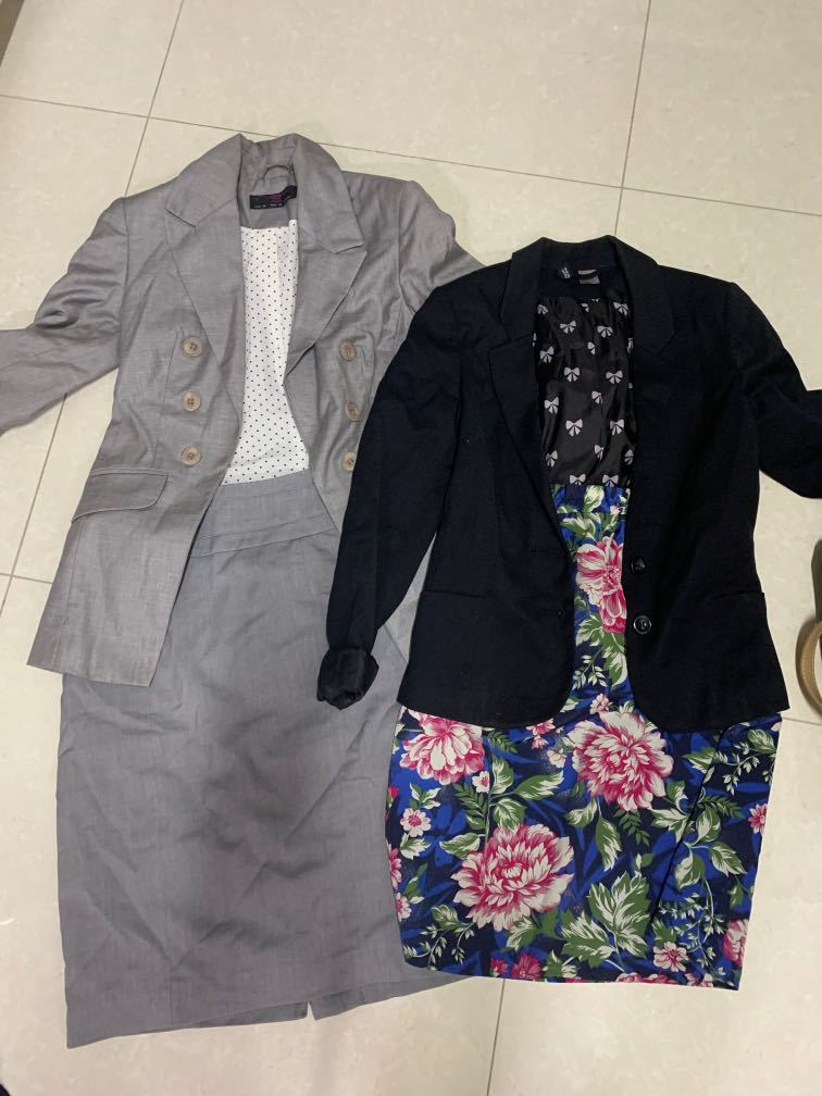 Blazer & skirts work clothes bundle, Women's Fashion, Coats, Jackets ...