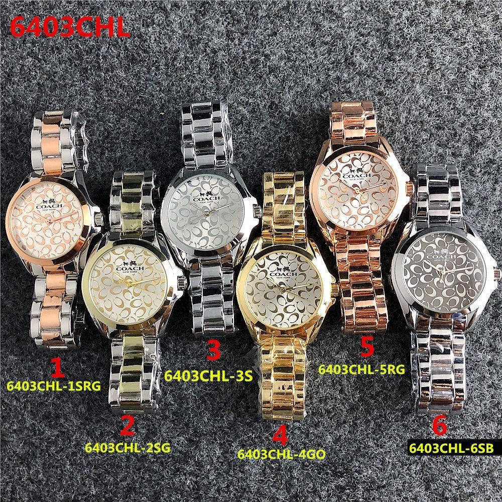 COACH Watch Luxury Gold Watch Woman Stainless Steel Waterproof ...