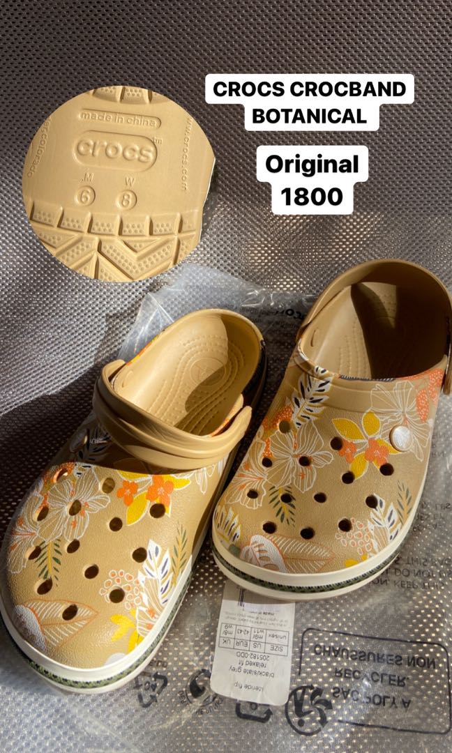 CROCS CROCBAND BOTANICAL, Women's Fashion, Footwear, Slippers and ...