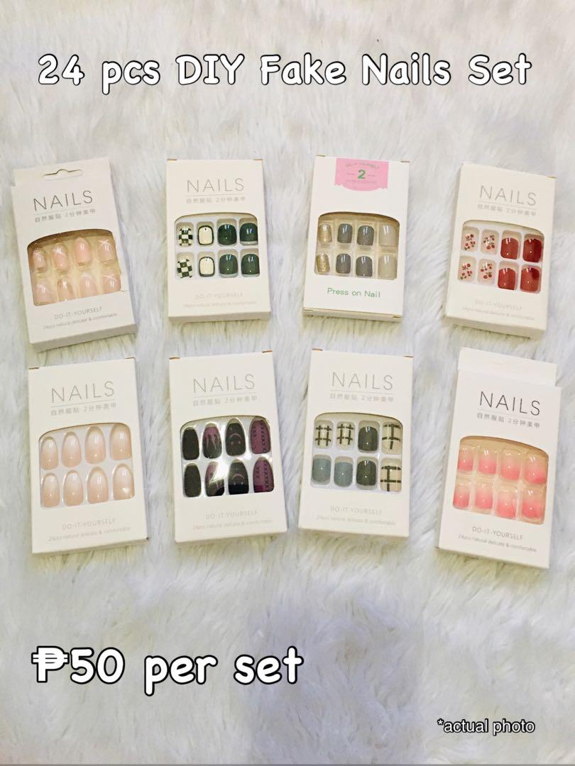 DIY Fake Nails Set, Beauty & Personal Care, Hands & Nails on Carousell