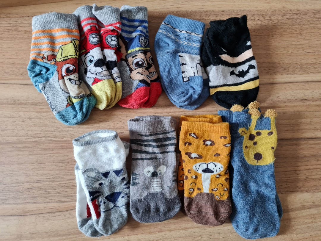 FREE Paw Patrol and animal socks 1-3 YO, Babies & Kids, Babies & Kids Fashion on Carousell