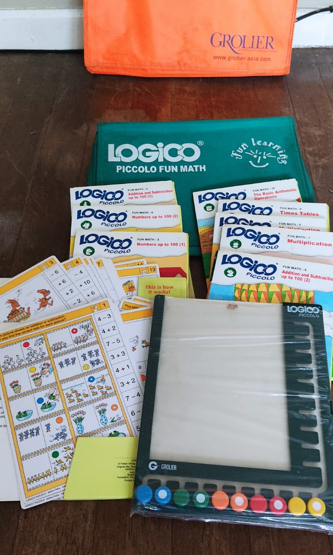 Grolier Logico Piccolo Fun Math complete set, Hobbies & Toys, Books ...