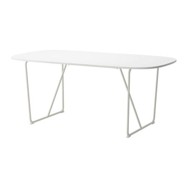 IKEA white dining table long, Furniture & Home Living, Furniture ...