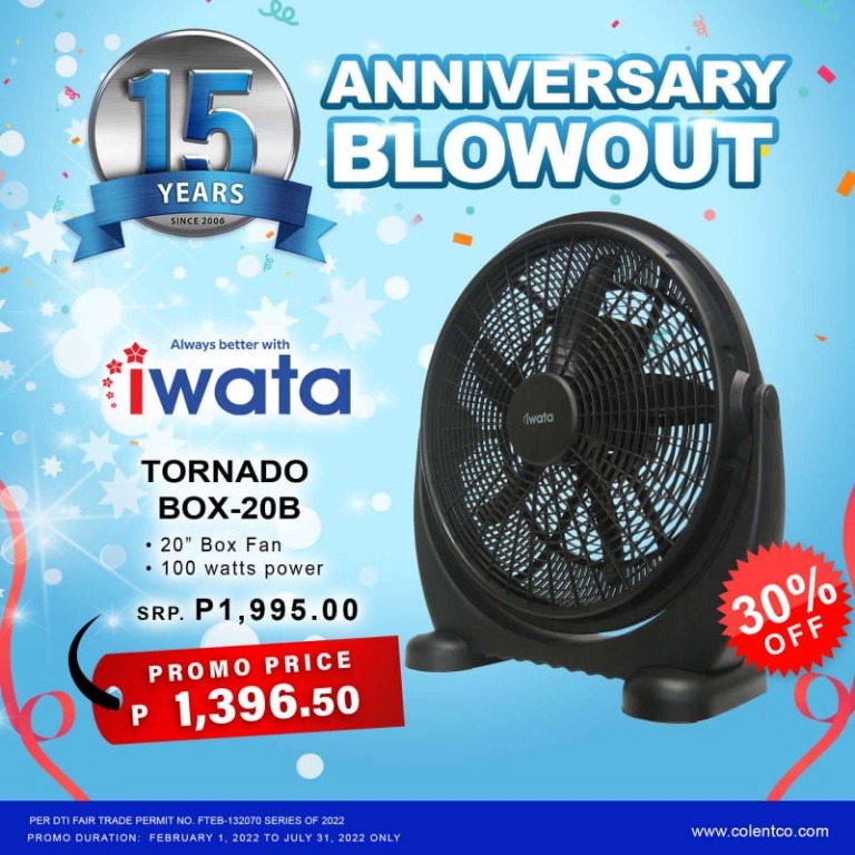 IWATA BOX FAN, TV & Home Appliances, Air Conditioning and Heating on ...