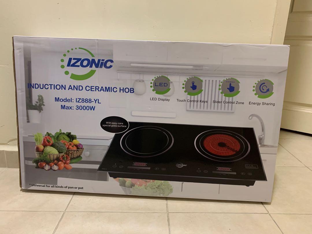 IZONIC IZ888-YL Ceramic and Induction Hob, TV & Home Appliances ...