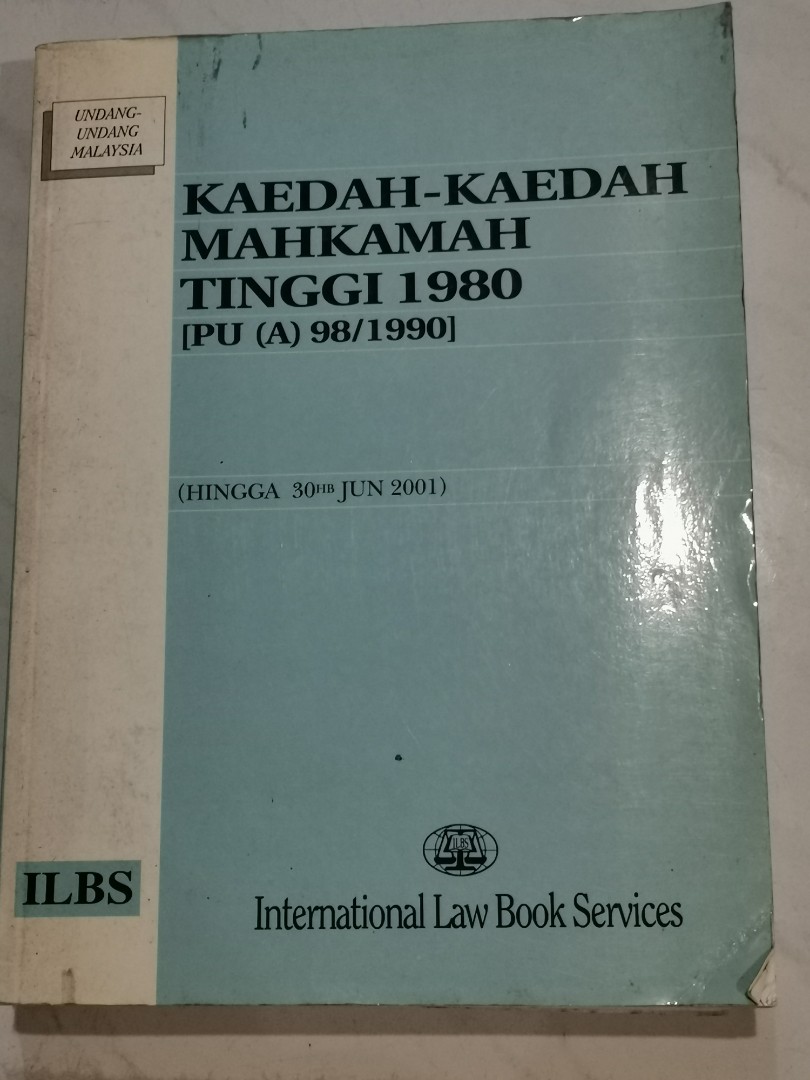 Kaedah Kaedah Mahkamah Tinggi 1980, Hobbies & Toys, Books & Magazines ...