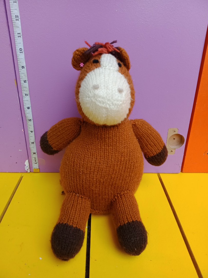 Knitted Stuffy - Horse/Pony, Hobbies & Toys, Toys & Games on Carousell