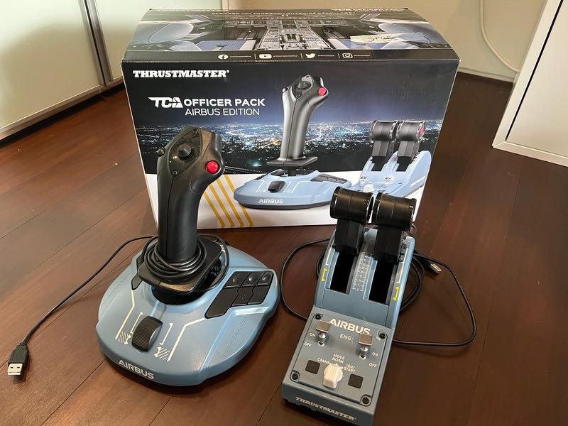 Like new Thrustmaster TCA Officer Airbus Edition joystick and throttle ...