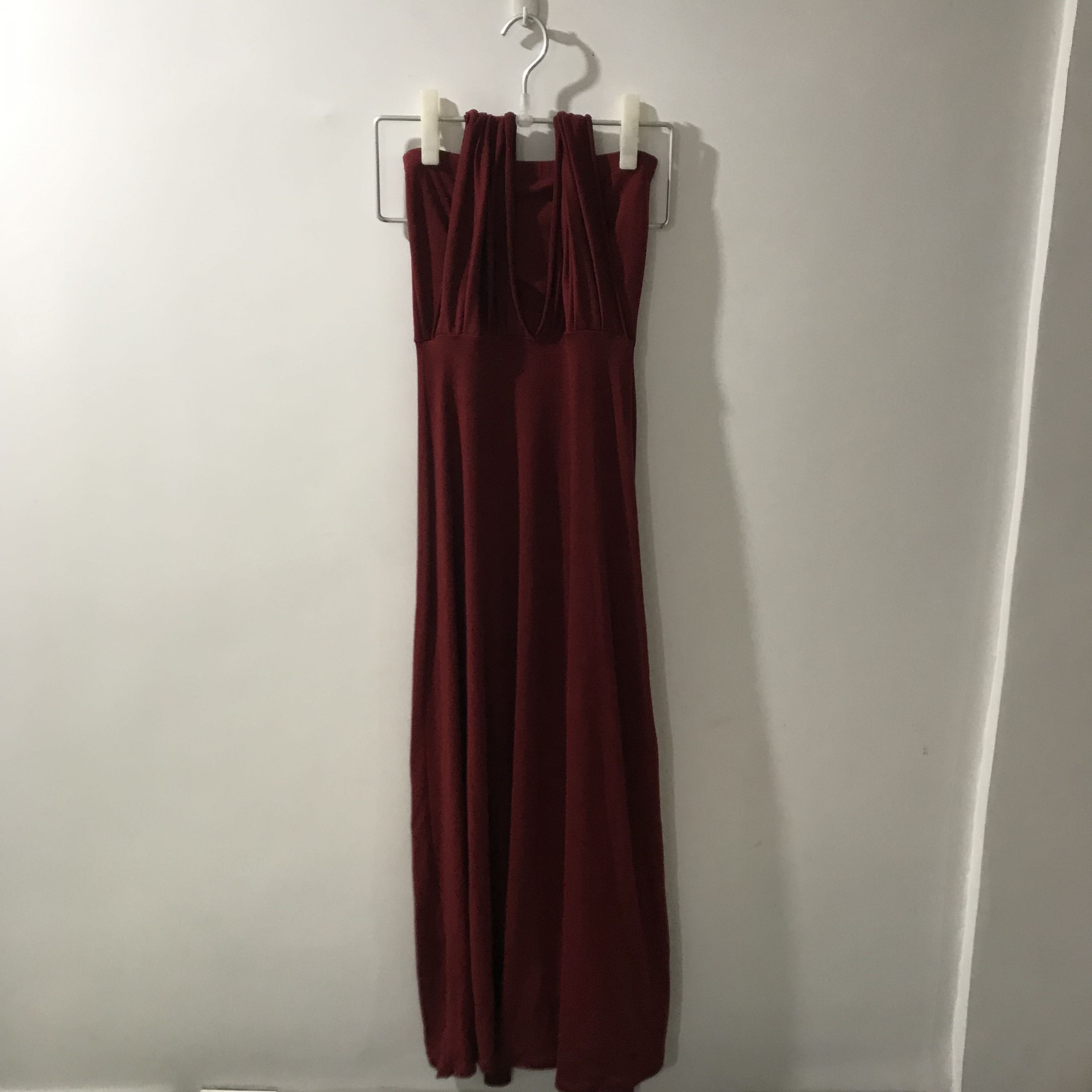 Maroon Infinity Dress, Women's Fashion, Dresses & Sets, Evening dresses ...