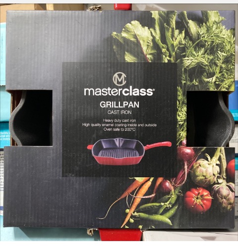 Masterclass Cast Iron Grillpan 26cm, Furniture & Home Living ...