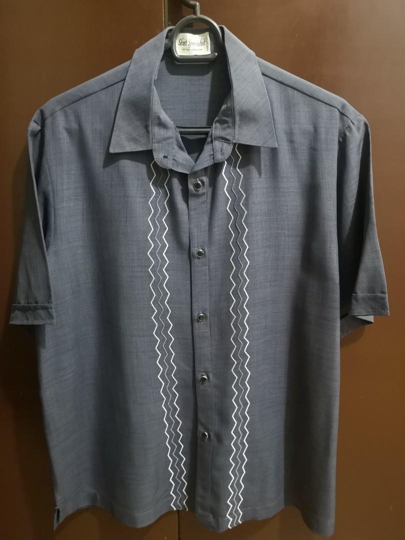 Men's Polo Barong, Men's Fashion, Tops & Sets, Formal Shirts on Carousell