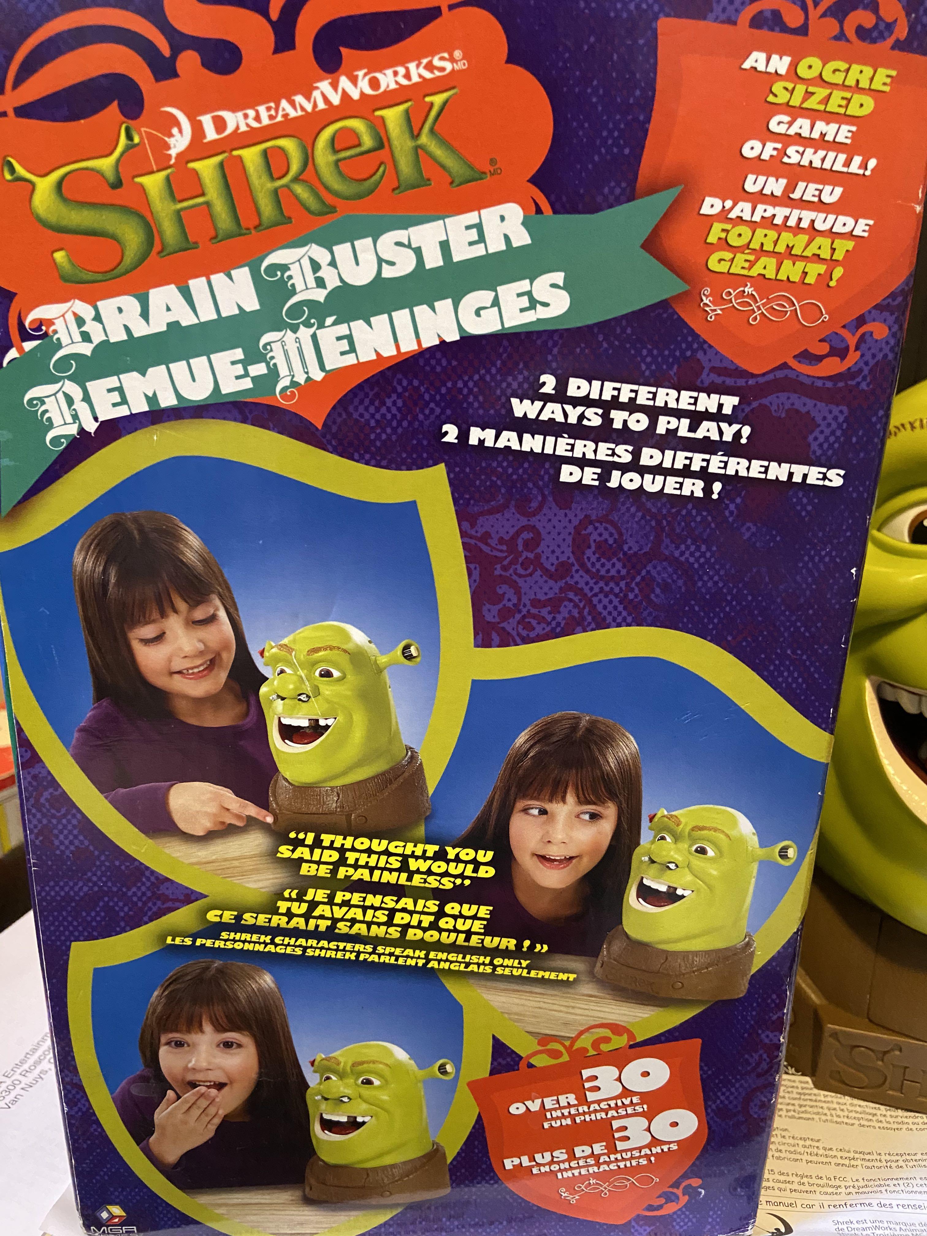 Mga games Dreamworks Shrek brain buster surgery talking shrek head 史力加 動手術 清除異物 發聲頭顱, 興趣及遊戲, 玩具 ...