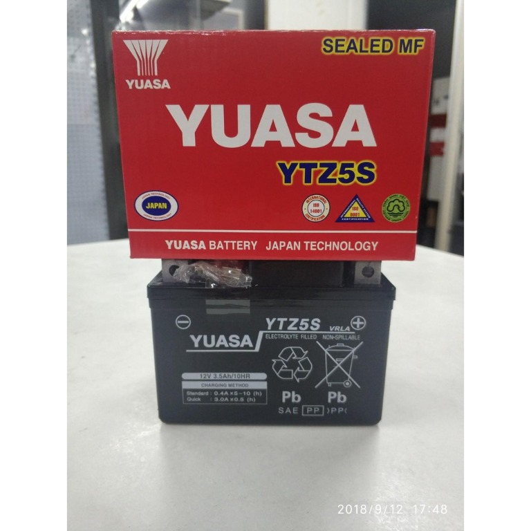 MOTORCYCLE BATTERY YUASA YTZ5S YAMAHA SNIPER 150 Y15ZR MXKING X1R ...