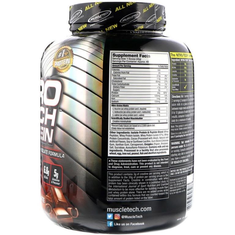 MuscleTech - Nitro Tech Performance Series (4 LBS) [Various Flavors ...