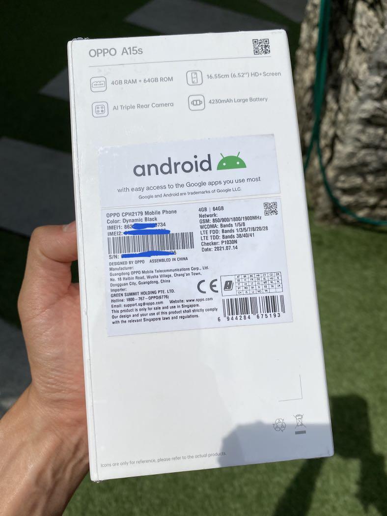 OPPO A15s Black BNIB w/ Receipt, Mobile Phones & Gadgets, Mobile Phones ...