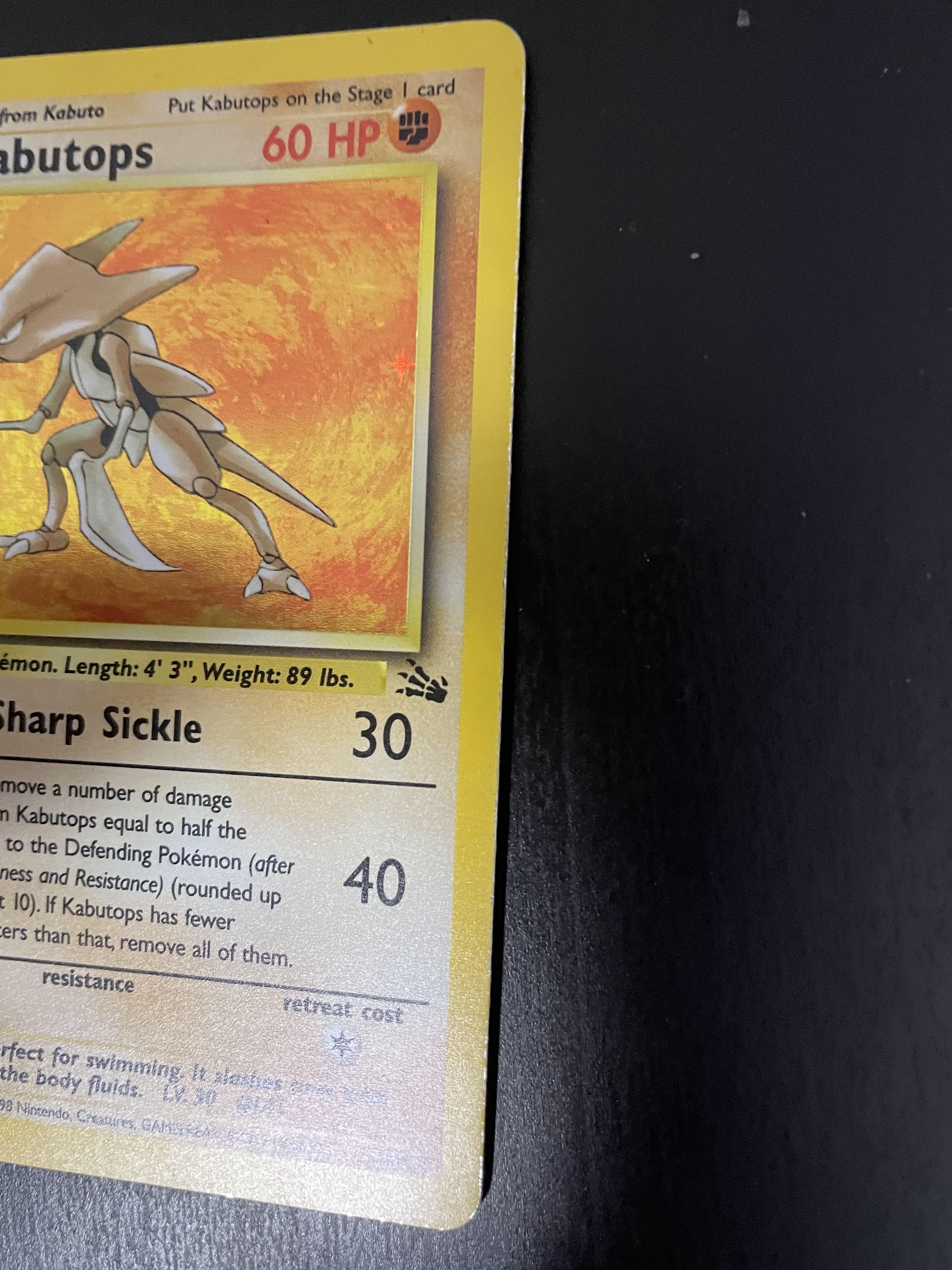 Pokemon Kabutops Fossil Set Unlimited Holo 9/62, Hobbies & Toys, Memorabilia & Collectibles ...