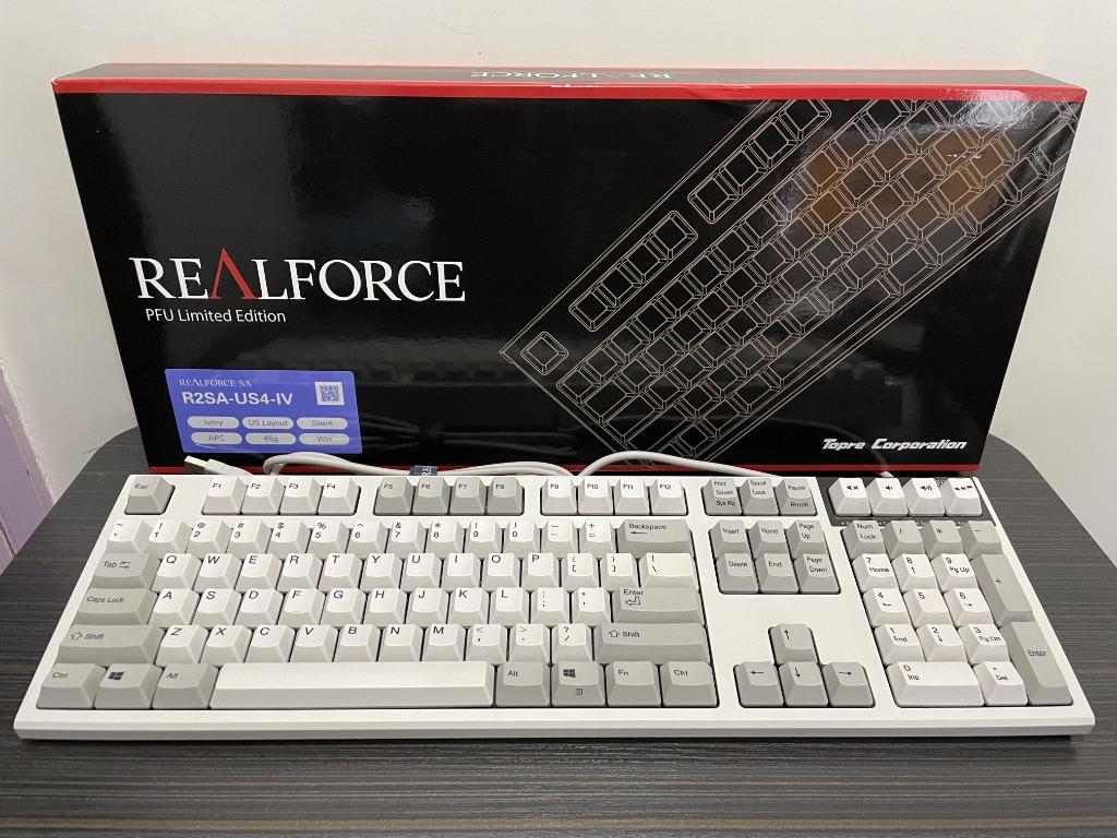 Realforce R2 PFU Topre 靜電容鍵盤 限量版 象牙白 45克 有盒齊配件, 電腦＆科技, 電腦周邊及配件, 電腦鍵盤及相關 ...
