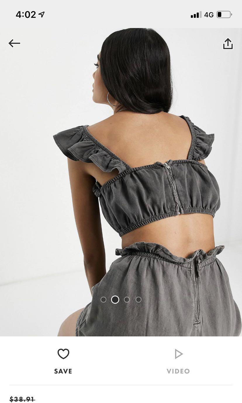 Ruffle bra crop top ASOS, Women's Fashion, Muslimah Fashion, Tops on ...