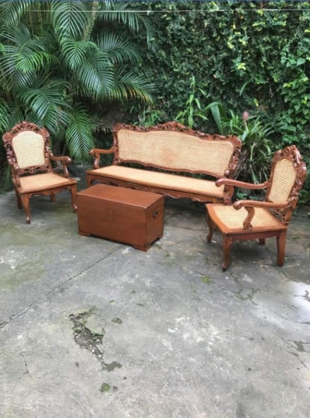 Solid narra sala set with solihiya, Furniture & Home Living, Furniture ...